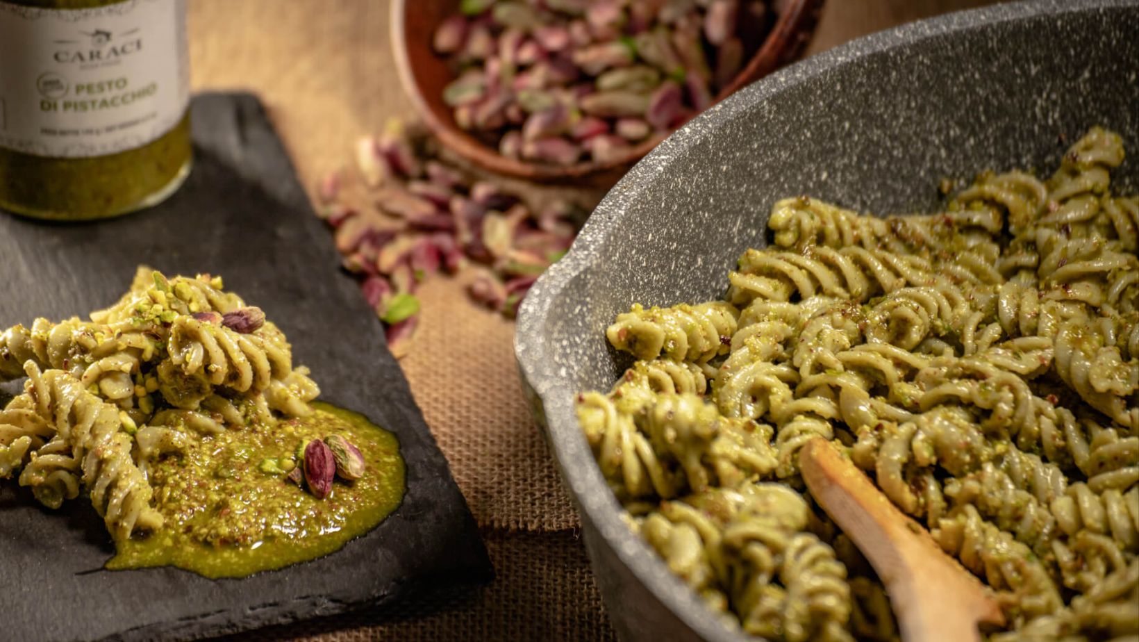Caraci Sicily Food | Pasta di Grano Duro al Pistacchio