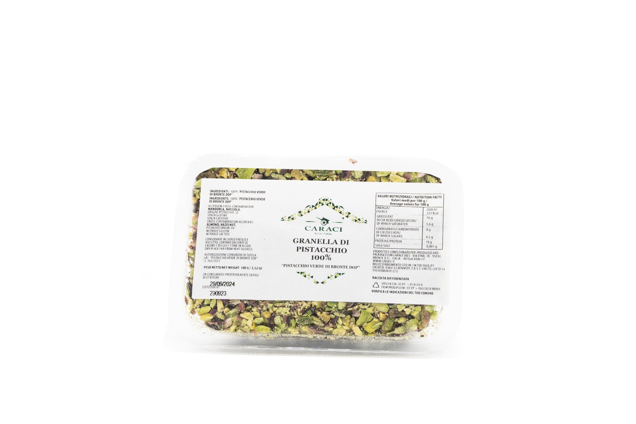 Caraci Sicily Food | Granella di Pistacchio Verde di Bronte D.O.P.